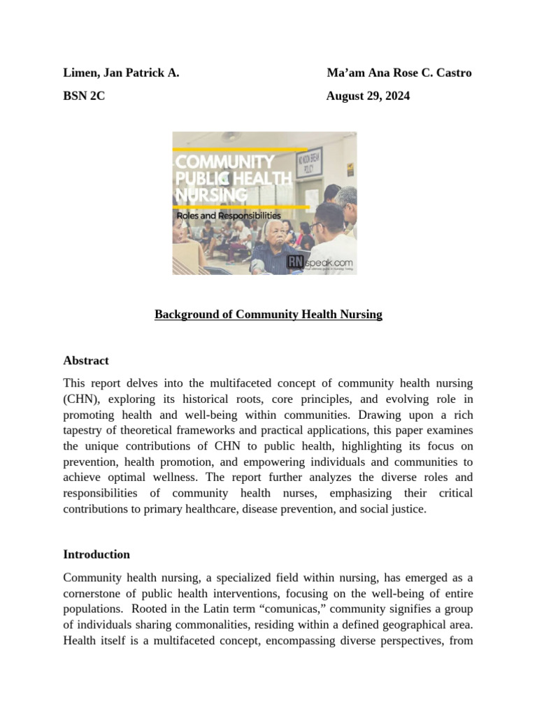 CHN First Assignment | PDF