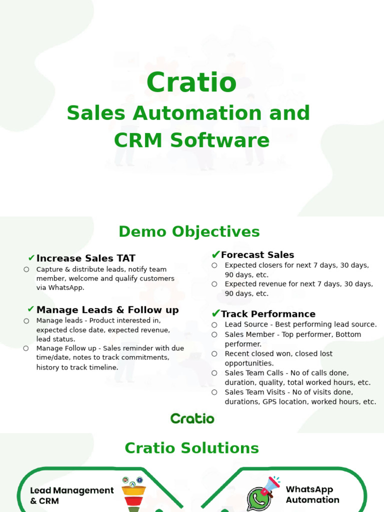 Cratio CRM Presentation ALL | PDF | Customer Relationship Management | Information Technology