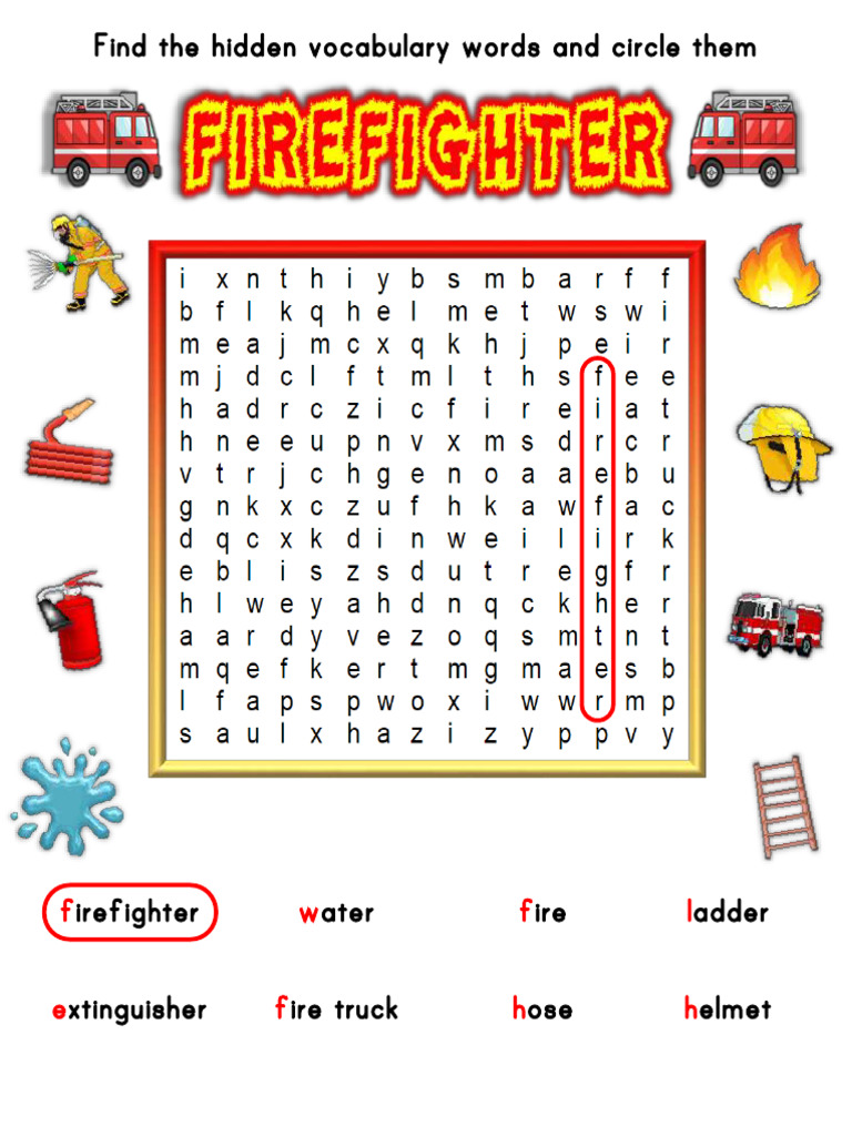 Firefighter Word Search | PDF