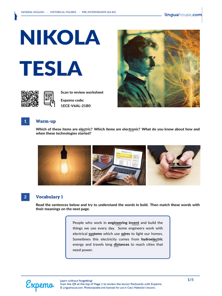 nikola-tesla-american-english-student-A2-B1 | PDF