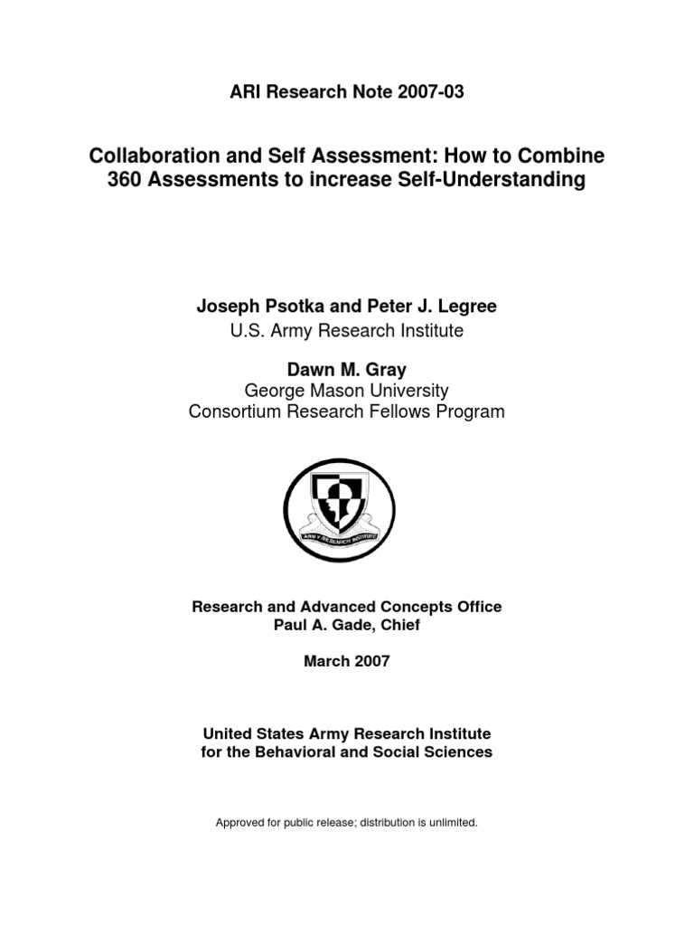 Collaboration and Self Assessment: How To Combine 360 Assessments To ...