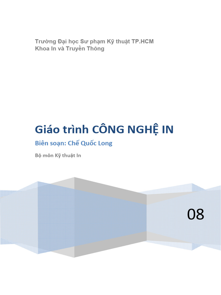 Giáo Trình Công NGH IN: Biên So N: CH Qu C Long | PDF