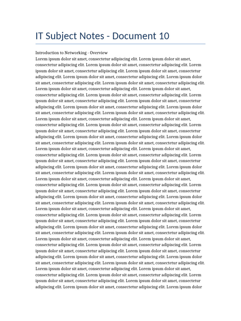 IT_Subject_Notes_10 | PDF