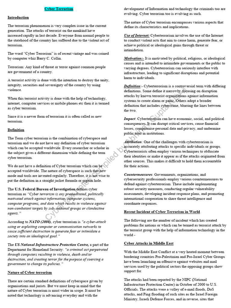 Cyber Law II - Abhi9g | PDF