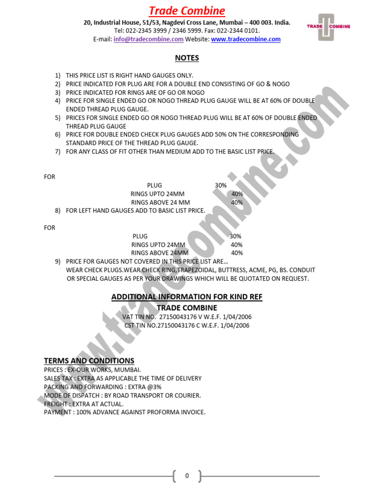 Master Metrology Thread Gauges Metric NPT NPTF BSW BS BSF BS CYCLE UNC ...