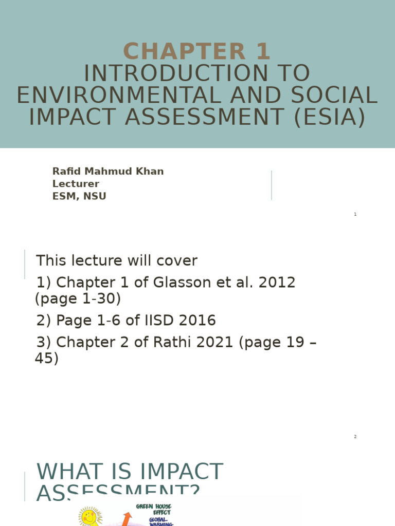 Chapter 1 - Basics of EIA - RMKN | PDF | Environmental Impact Assessment | Business