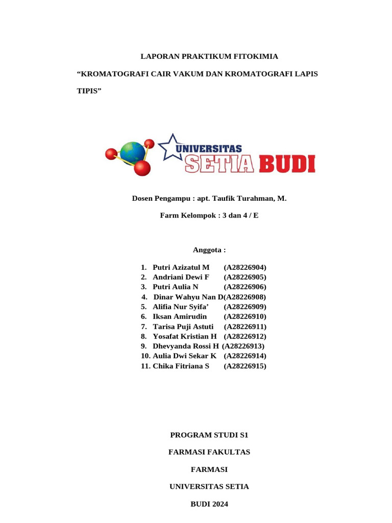 LAPORAN FITOKIMIA KCV dan KLT | PDF LAPORAN FITOKIMIA KCV dan KLT | PDF