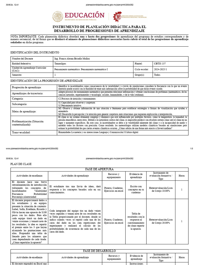 Progresion 2 | PDF | Aprendizaje | Pensamiento