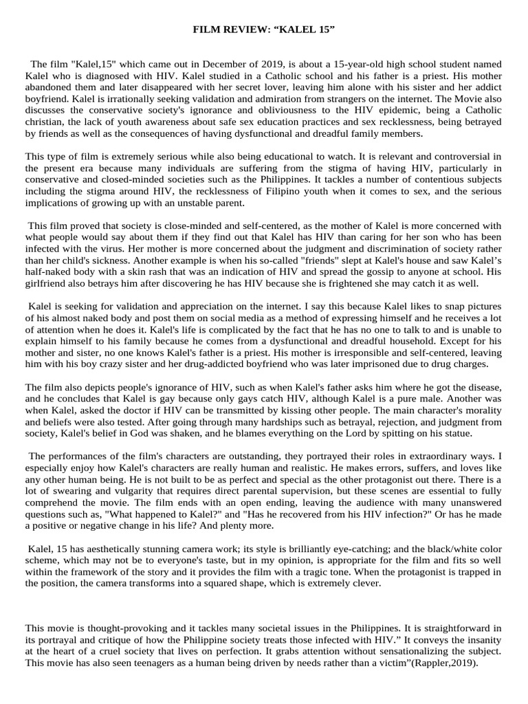 Film Review - Kalel 15 | PDF