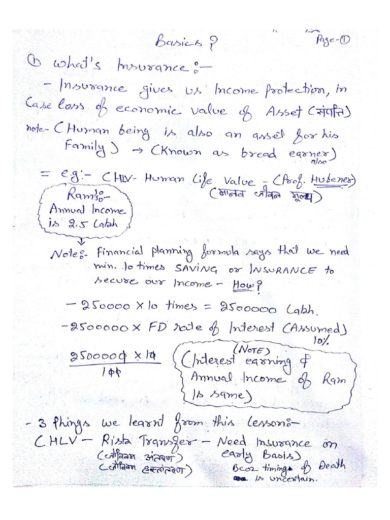 IC 38 Exam Notes Hand Written | PDF
