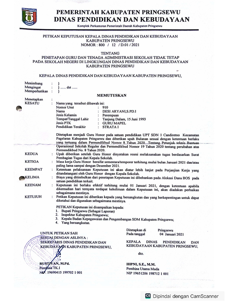 SK d dan SK kep | PDF