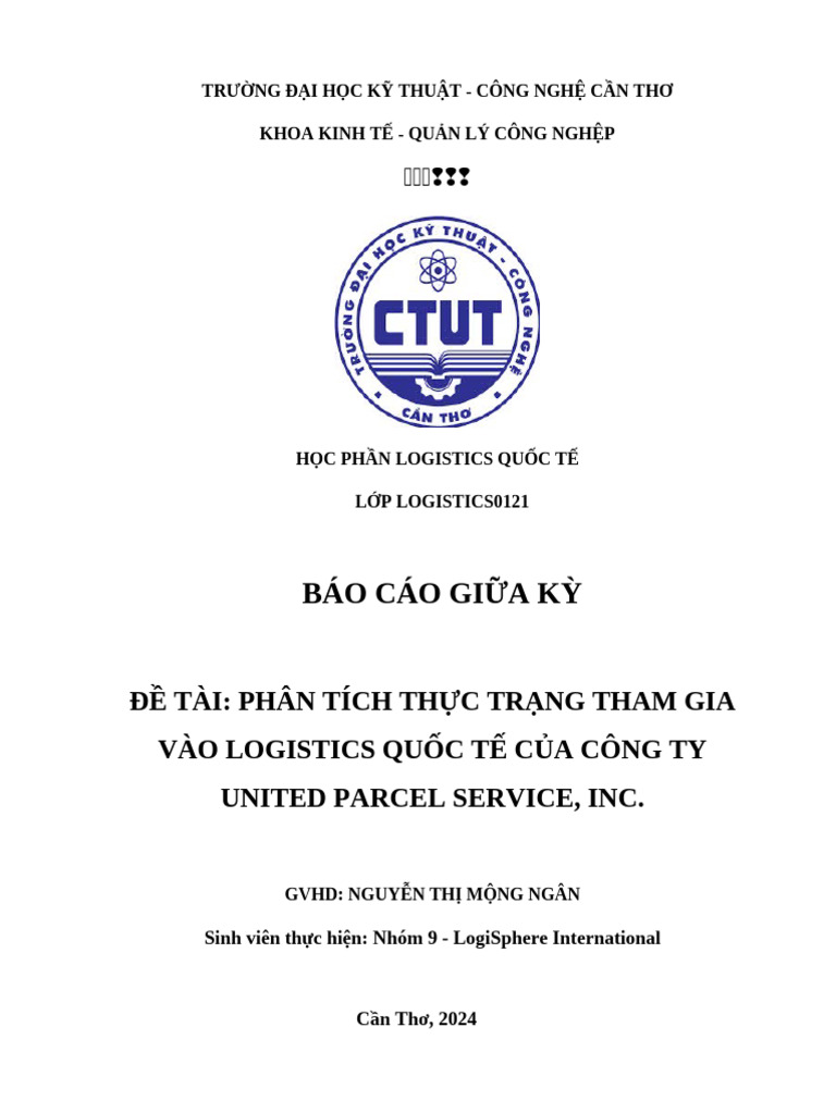Báo Cáo Gi A K Logistics QT | PDF