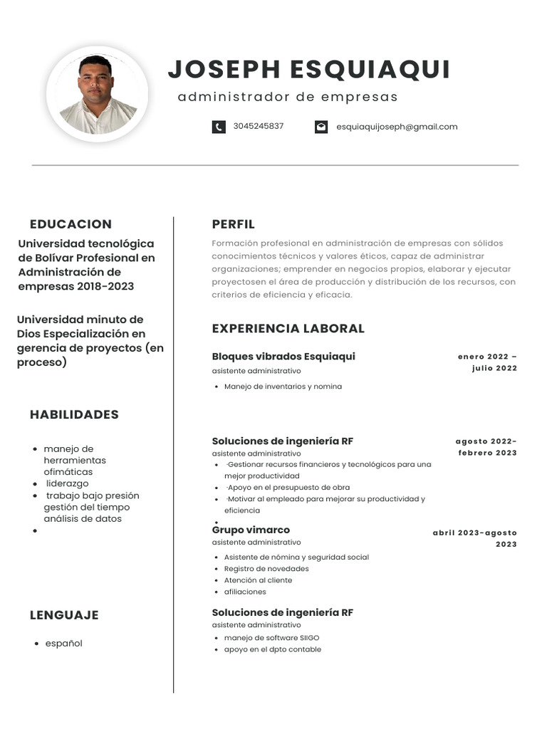 Hoja de Vida Ats | PDF