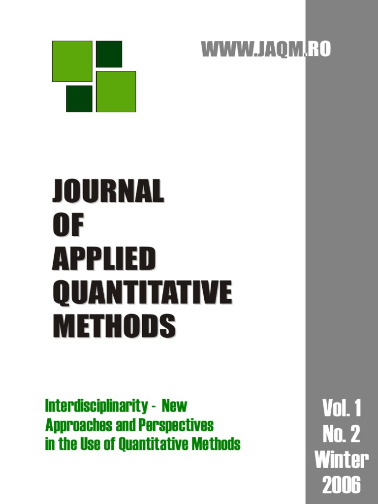 Journal OF Applied Quantitative Methods | PDF | Support Vector Machine ...