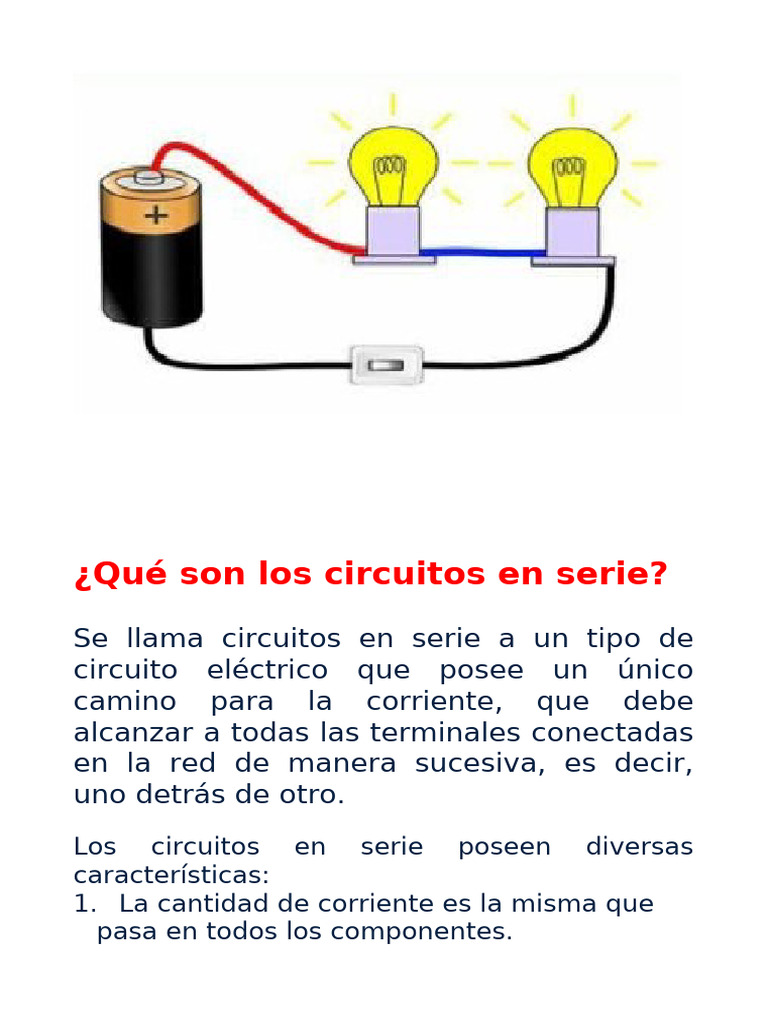 Circuito En Serie Pdf Ciencia Y Matemáticas