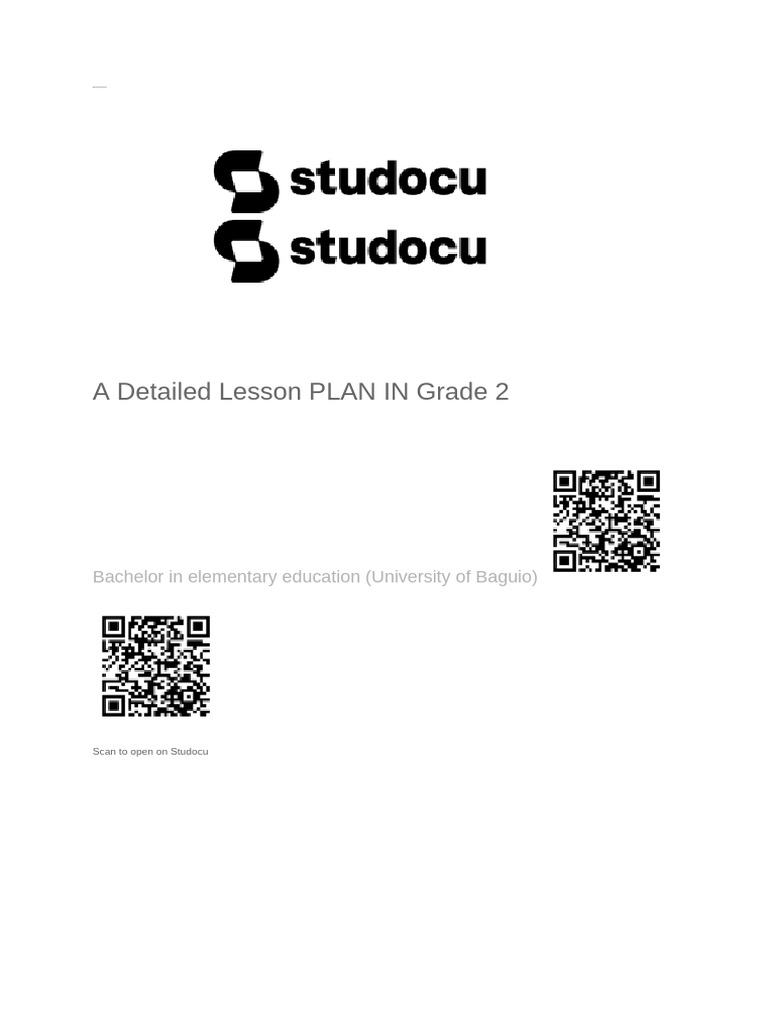 A Detailed Lesson Plan in Grade 2 | PDF