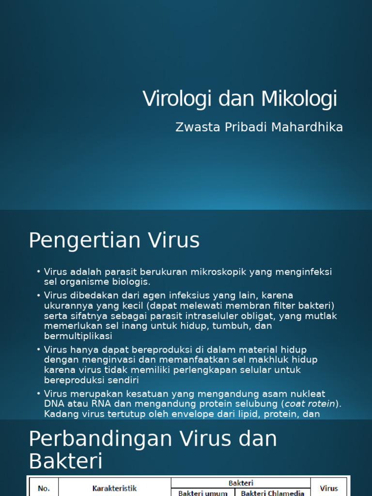 Virologi, Mikologi, Parasitologi, Entomologi | PDF