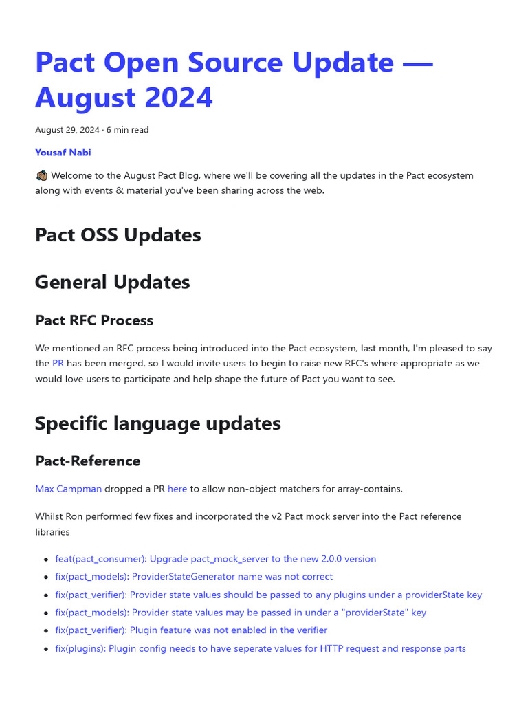 Blog - Pact Docs | PDF