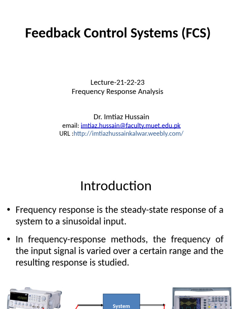 Lecture 21-22-23 Frequency Response Analysis | PDF