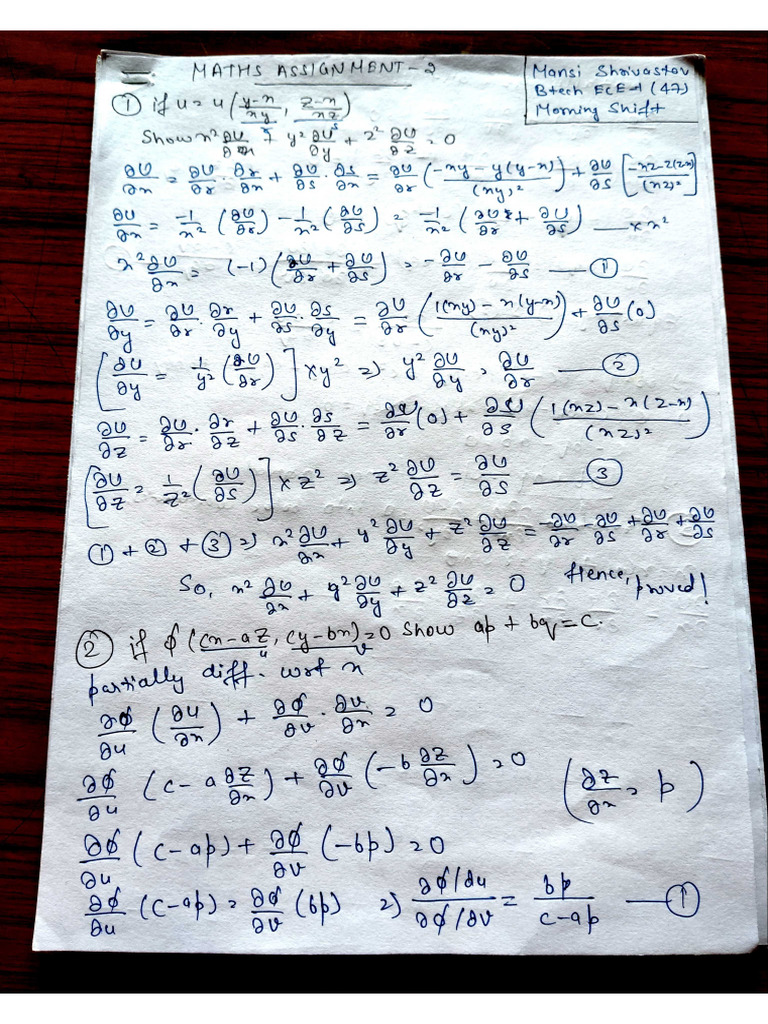 Maths Assignment 2 Solution | PDF