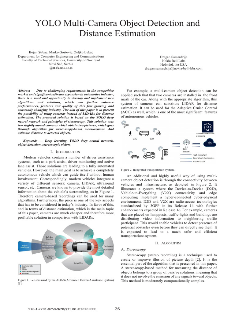 Yolo Multi Cmera Object Detection | PDF
