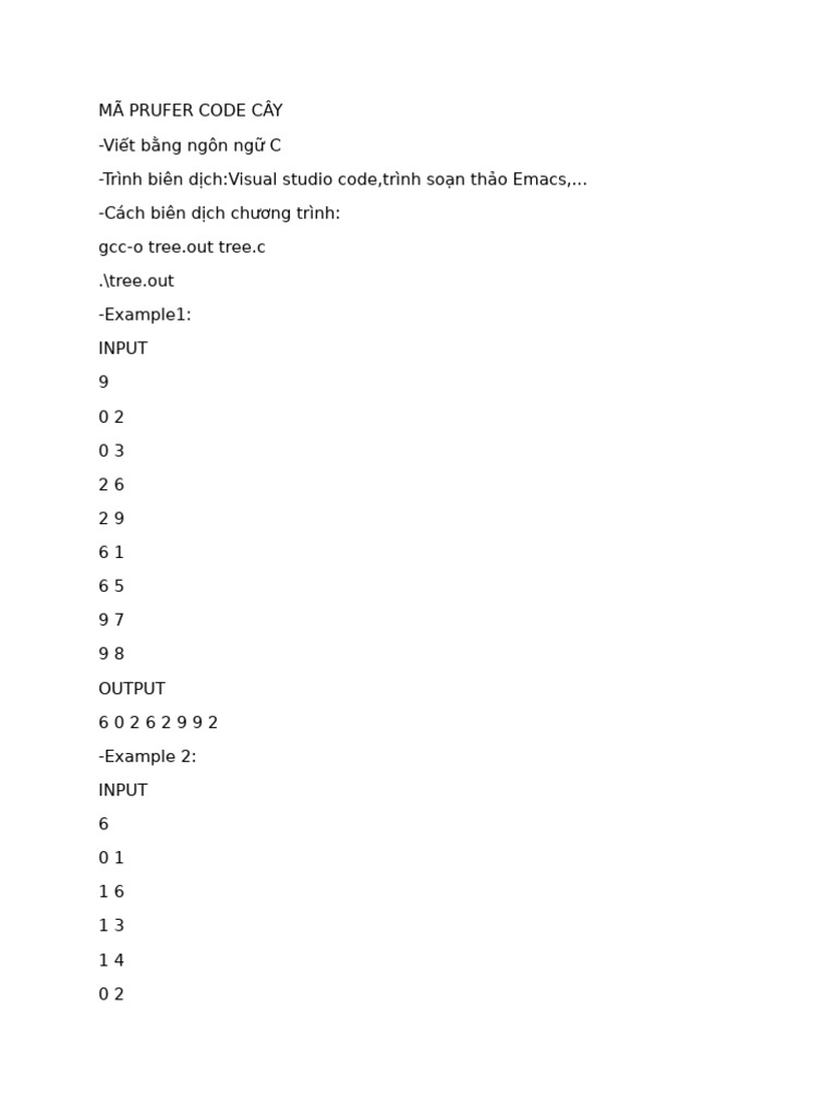 Mã Prufer Code Cây | PDF