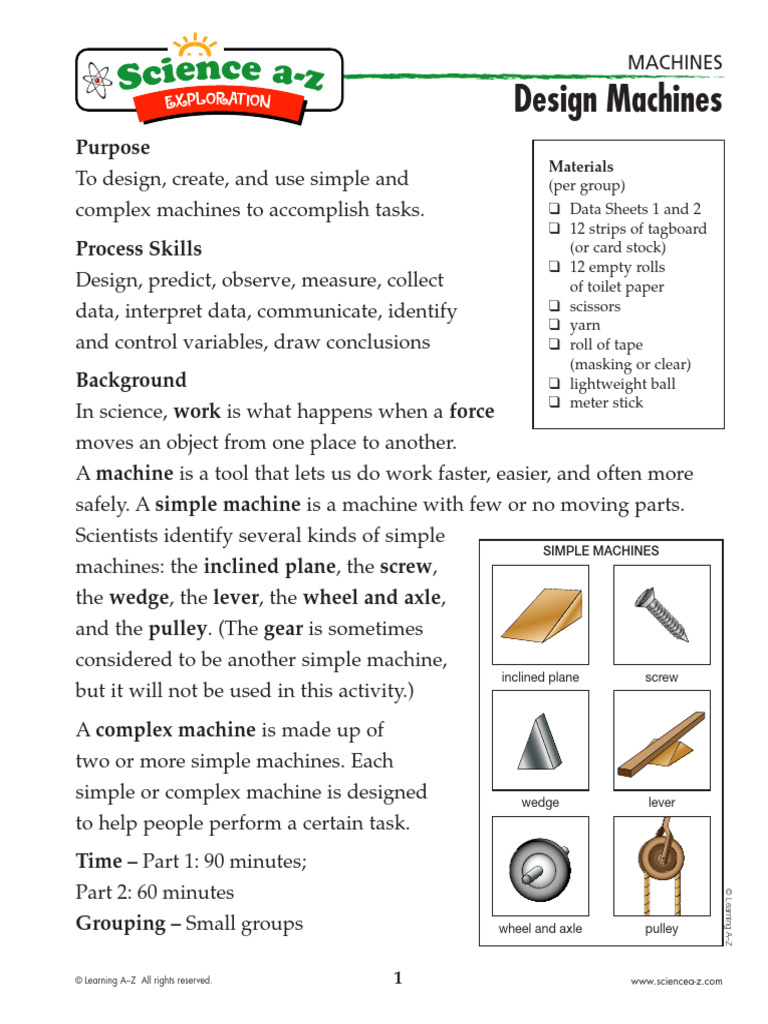 3 4 Machines Activity | PDF