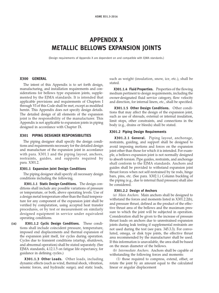 Appendix X ASME B 31.3 | PDF