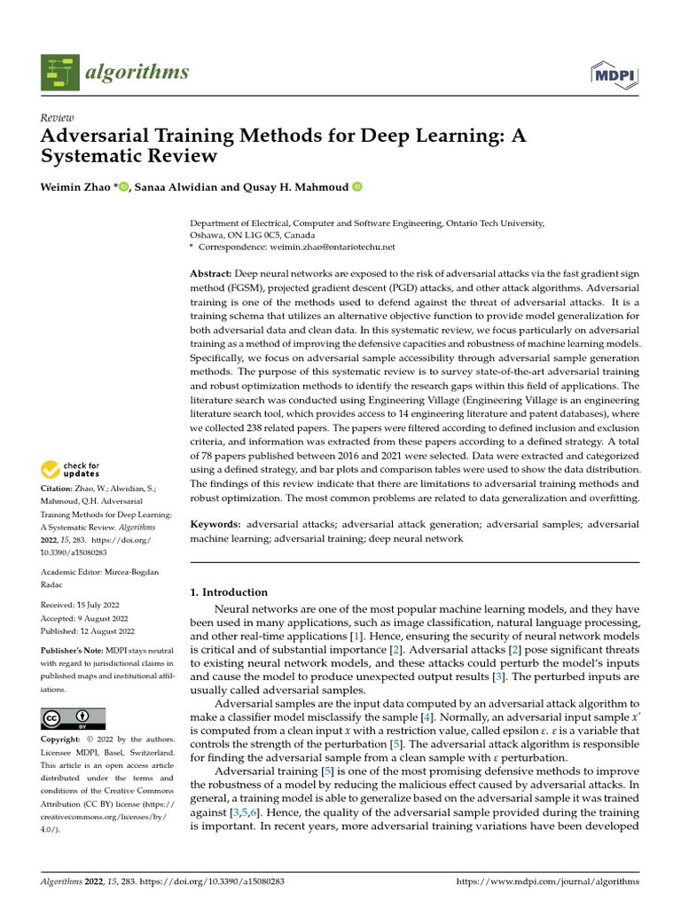 Adversarial Training Methods for Deep Learning | PDF