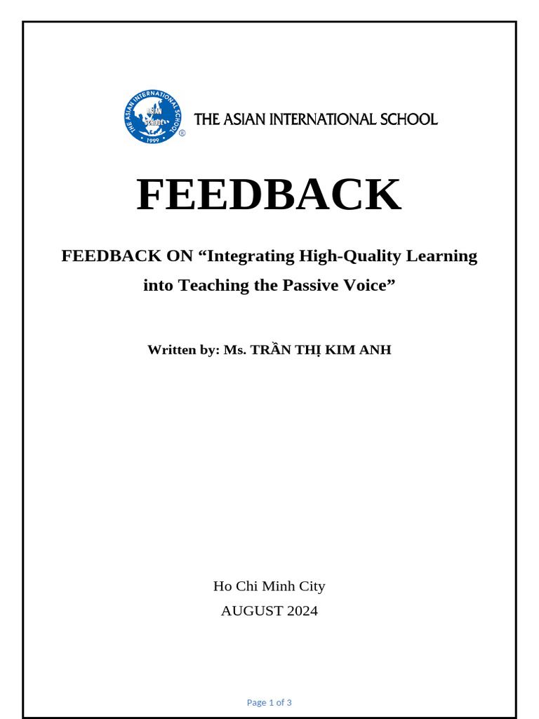 Feedback On Peer Coaching - GRAMMAR.Aug2024 | PDF | Learning | Behavior Modification