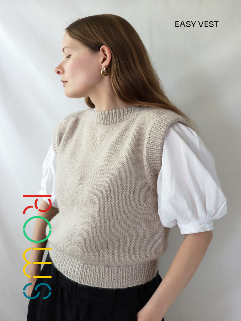 ROWS Easy Vest Knitting Pattern 01 | PDF