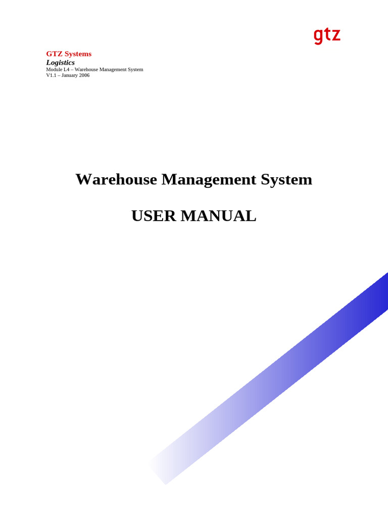WMS User Manual | PDF