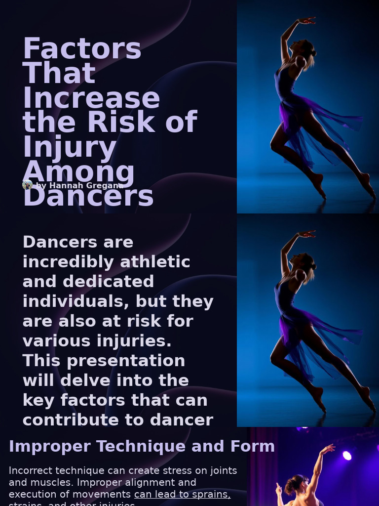 Lesson 3 Factors That Increase The Risk of Injury Among Dancers | PDF