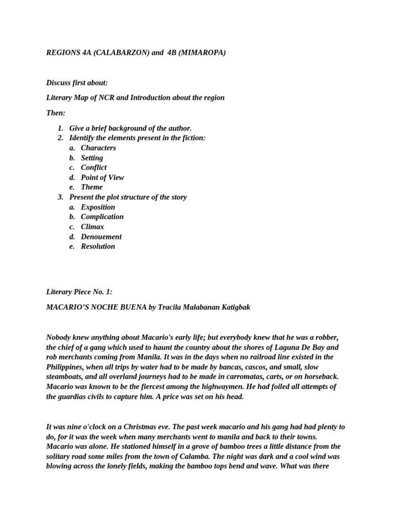 Region 4a and 4b Activity | PDF