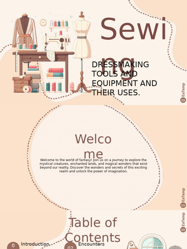 Sewing PowerPoint Template by EaTemp | PDF