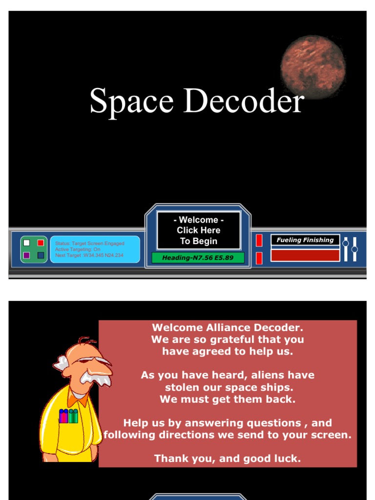 Space Decoder: Status: Target Screen Engaged Active Targeting: On Next ...