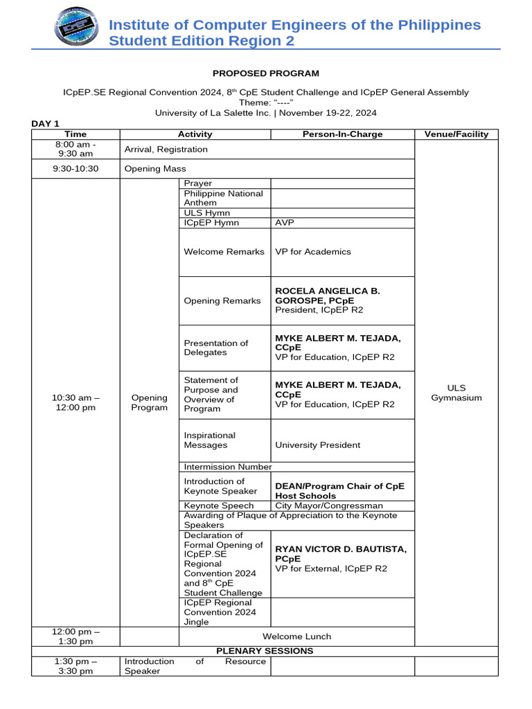 Proposed Program | PDF