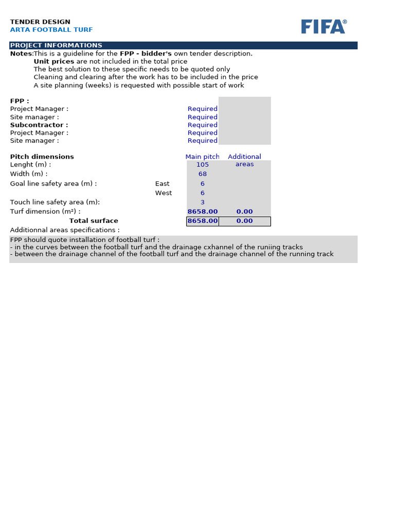 FPPs Tender Design Template ARTA | PDF