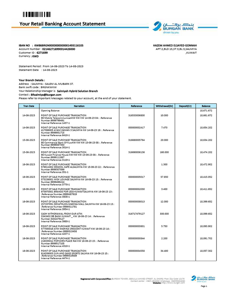 Bank Statement | PDF