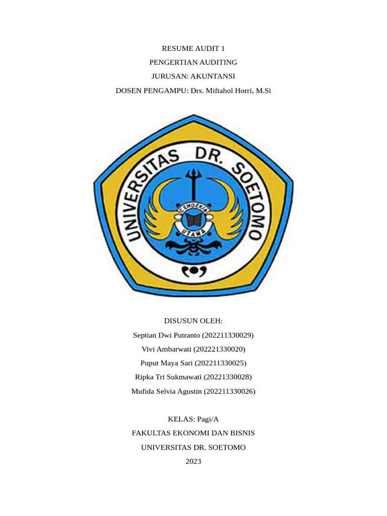 2.KELOMPOK 2 RESUME AUDIT 1 (Pengertian Auditing) | PDF