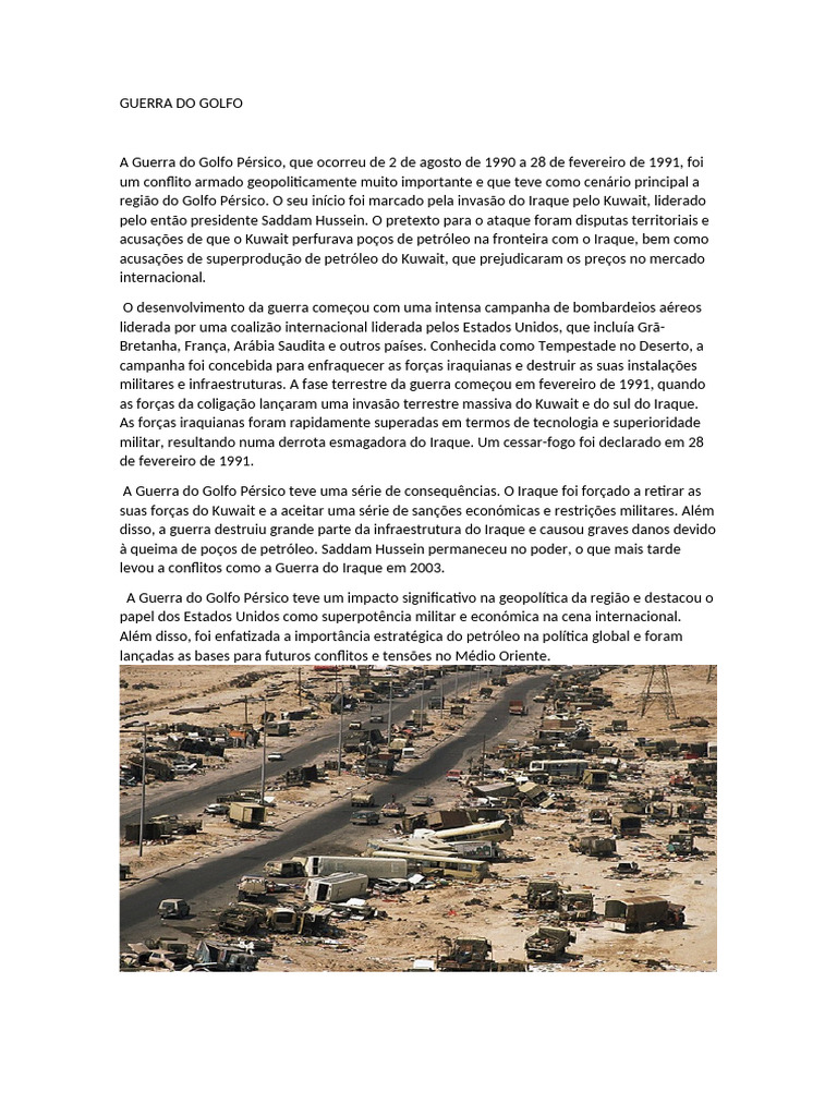 GUERRA DO GOLFO | PDF