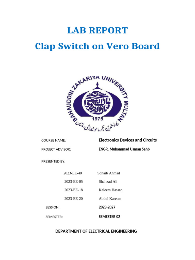 Clap Switch | PDF