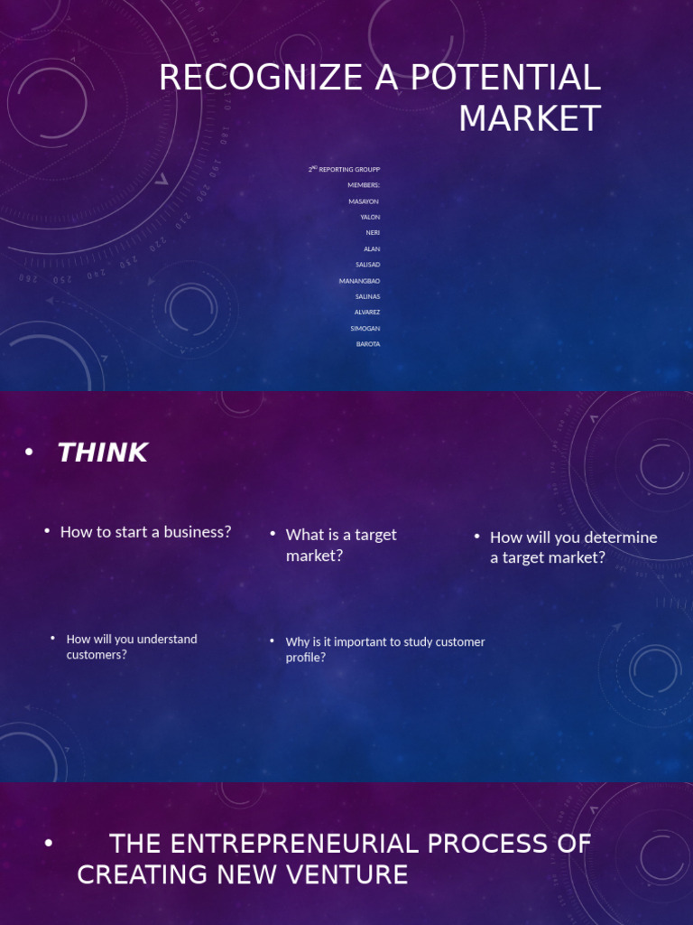 Presentation(Recognize the Potential Market | PDF