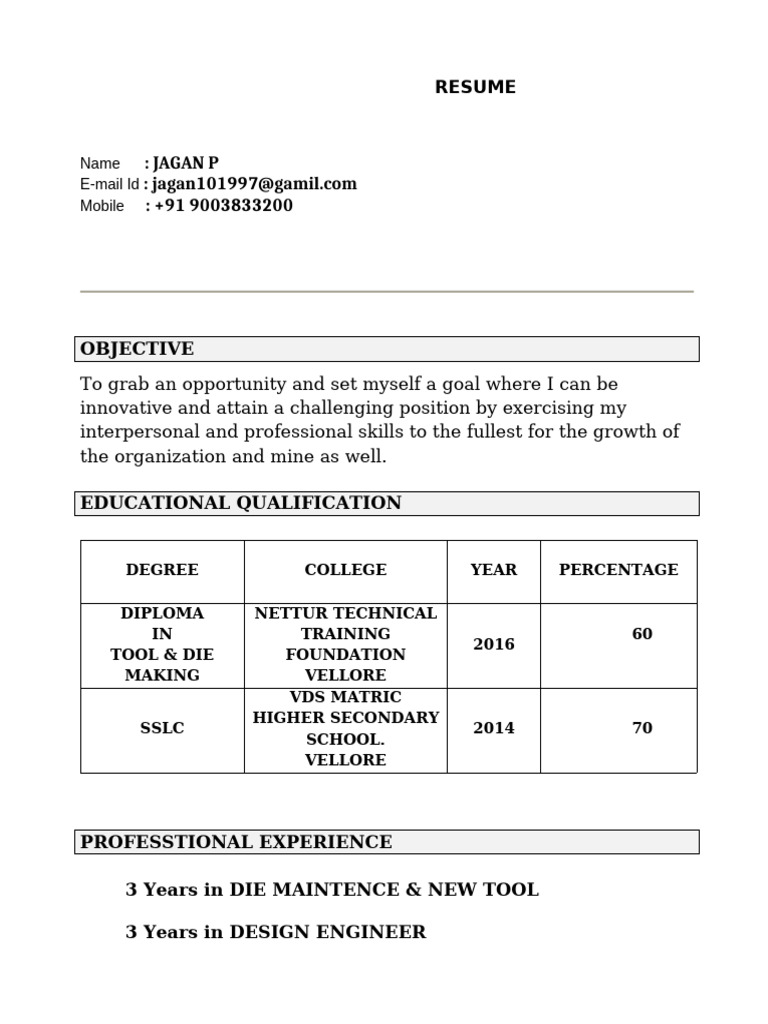 Jagan Resume Update | PDF