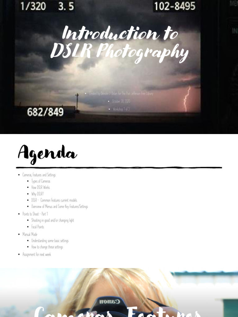 Introduction To DSLR Photography | PDF | Digital Single Lens Reflex ...