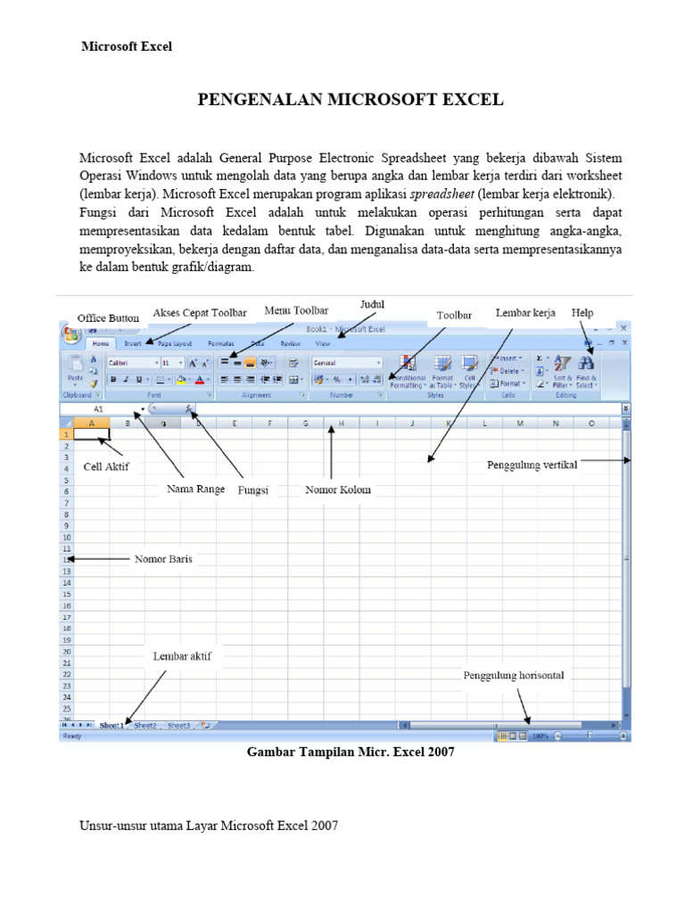 Bab 1 Pengenalan Microsoft Excel | PDF