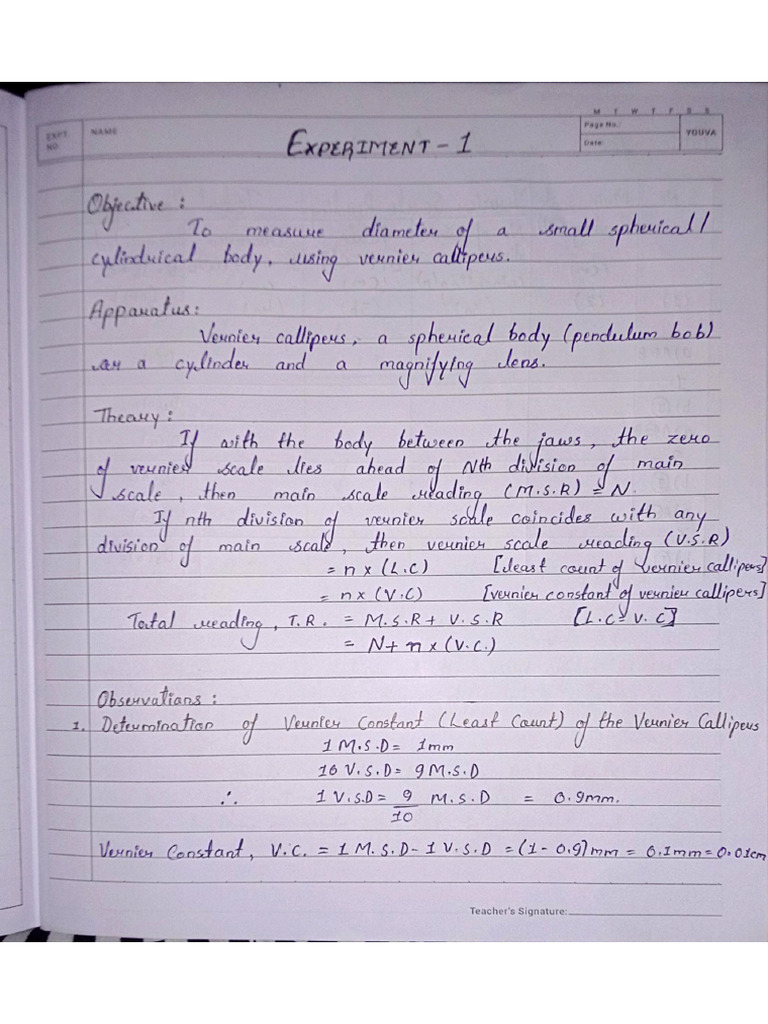 Physics Practicals | PDF