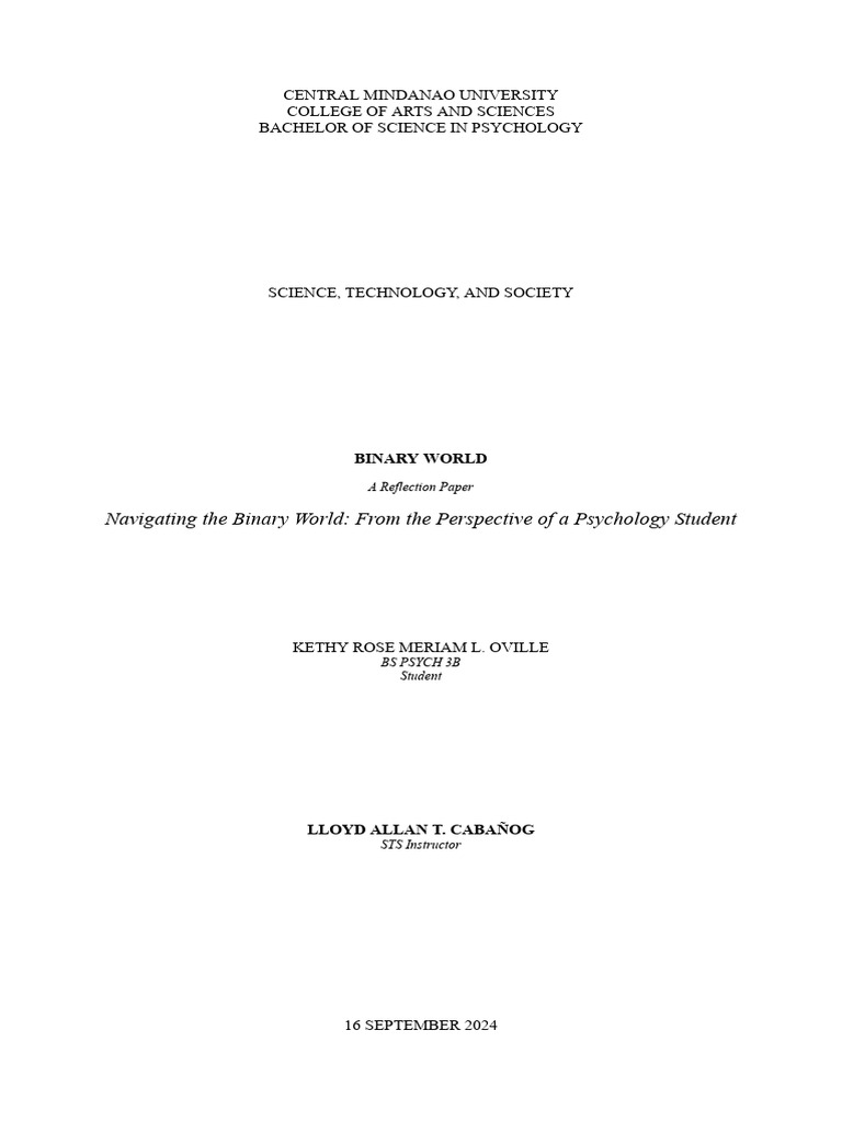 STS Reflection Paper | PDF