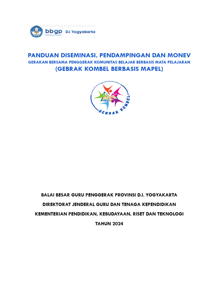 Panduan Diseminasi Pendampingan Dan Monev GKM 2024 | PDF