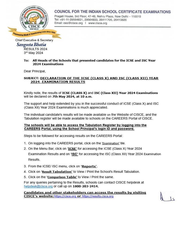 Declaration of Results 2024 | PDF